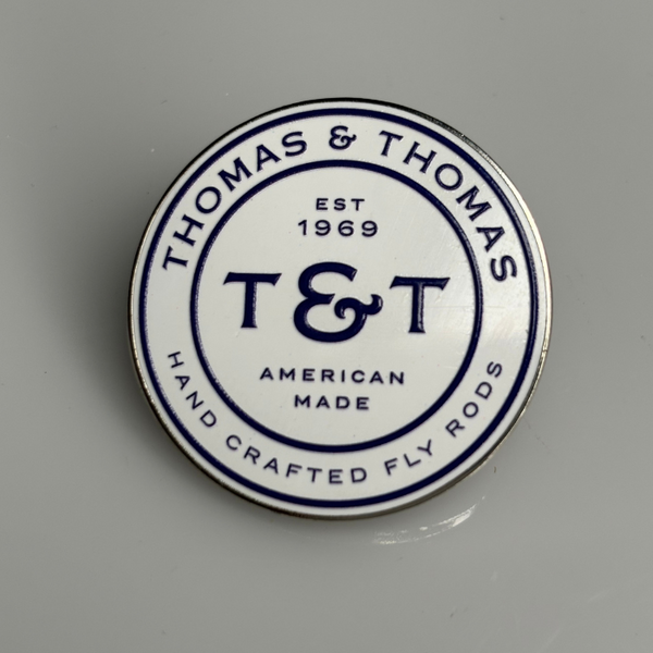 -NEW- T&T White Badge Pin – Thomas & Thomas