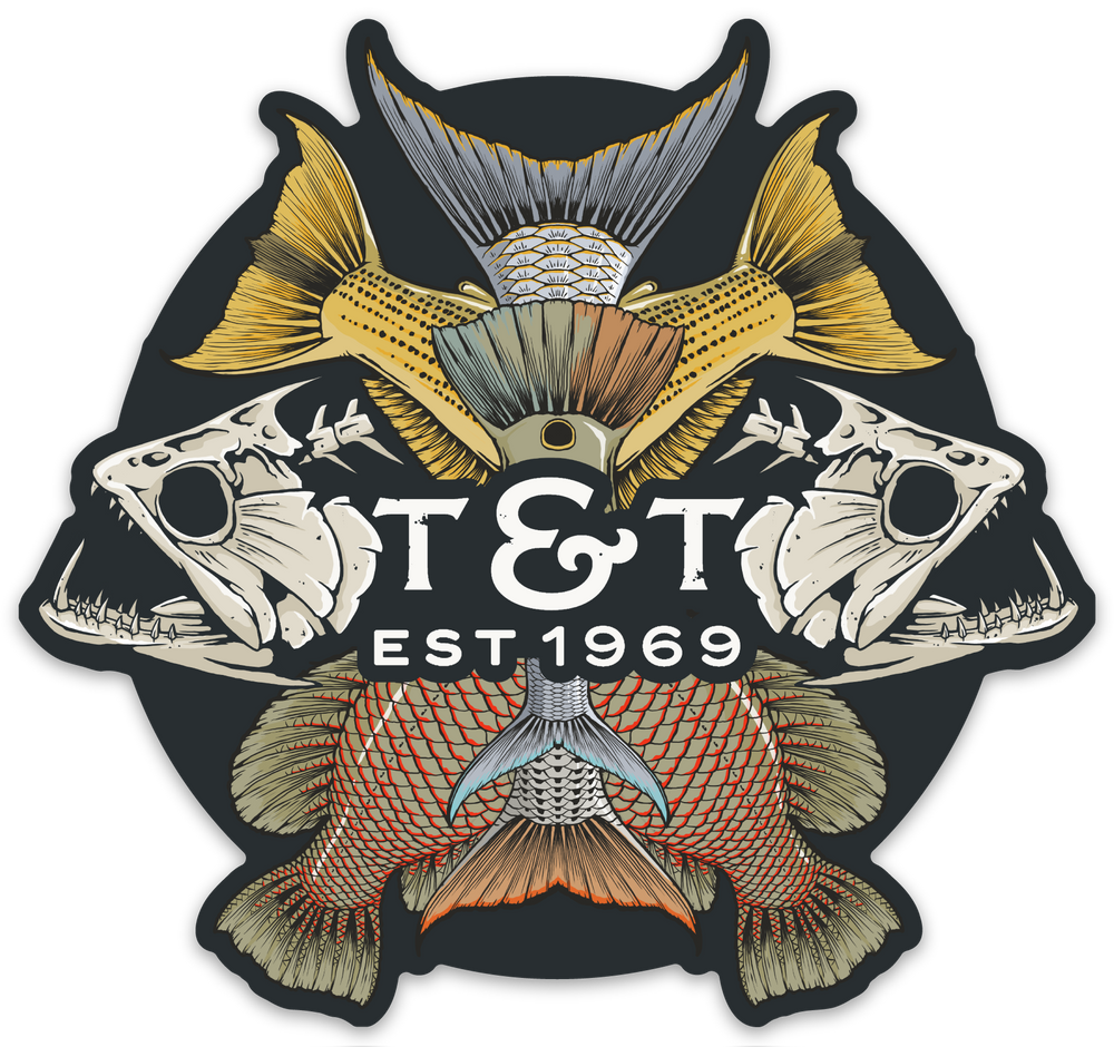 - NEW - Fish Skull & Tails Sticker – Thomas & Thomas